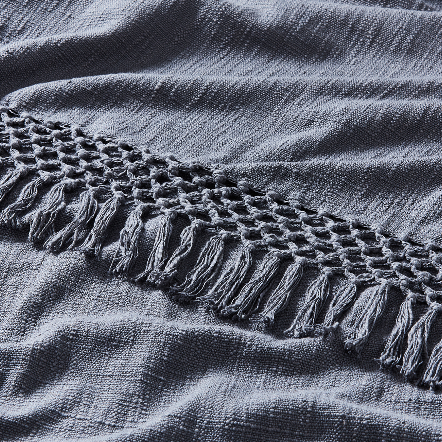 Macrame Slate Knot Throw | Adairs