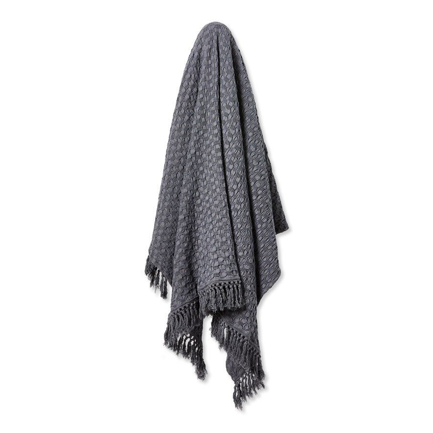 Byron Charcoal Throw | Adairs