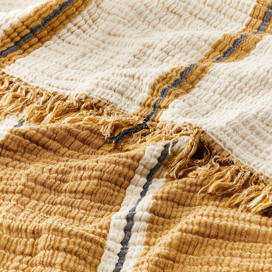 St Tropez Mustard Throw | Adairs