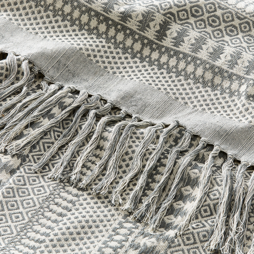 Agra Natural & Forest Throw | Adairs