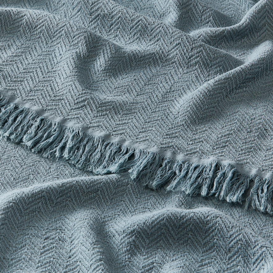 Fika Blue Throw | Adairs