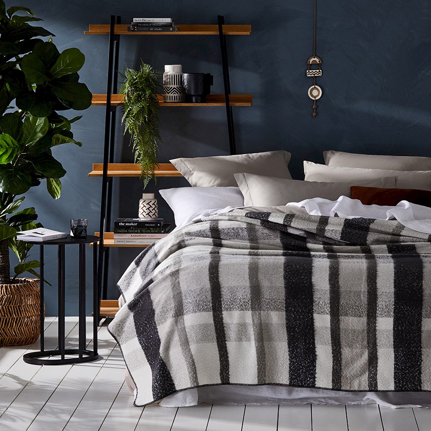 Anderson Grey Blanket | Adairs