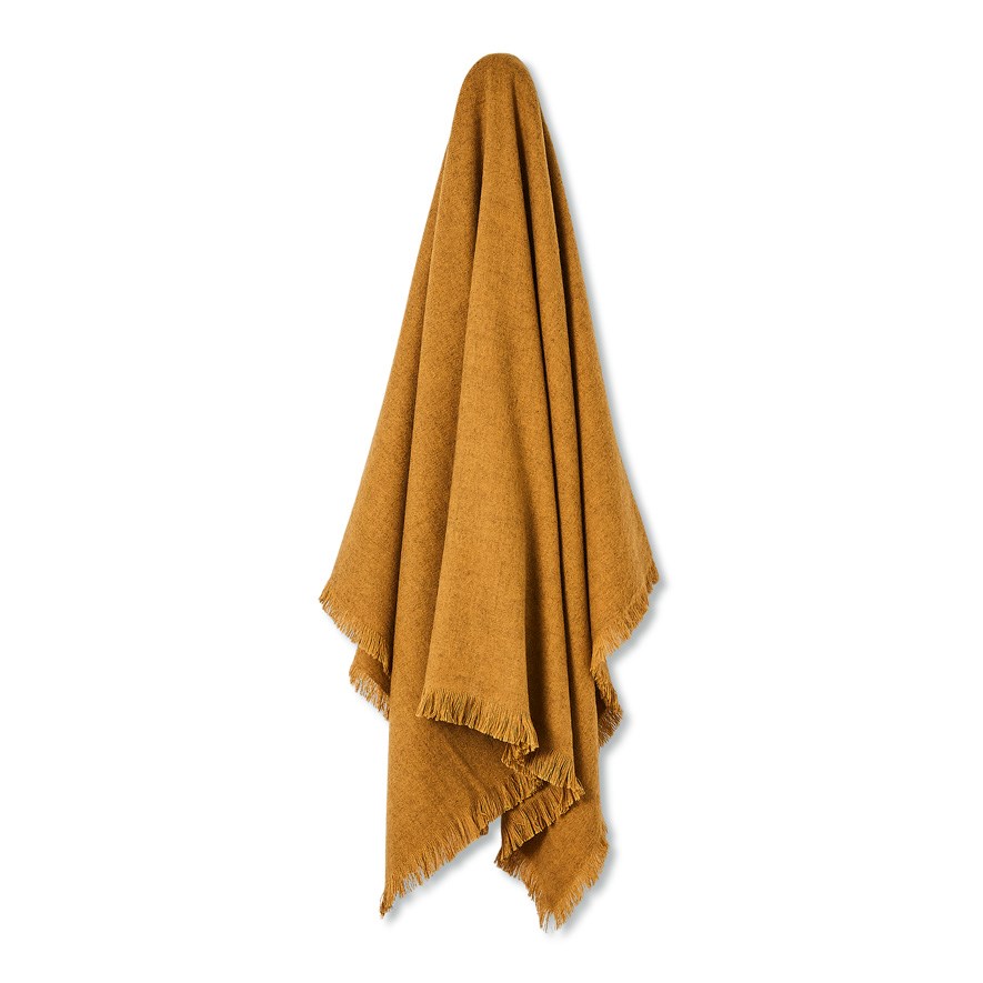 Lincoln Mustard Throw | Adairs