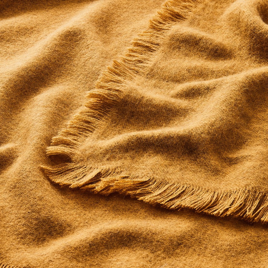 Lincoln Mustard Throw | Adairs