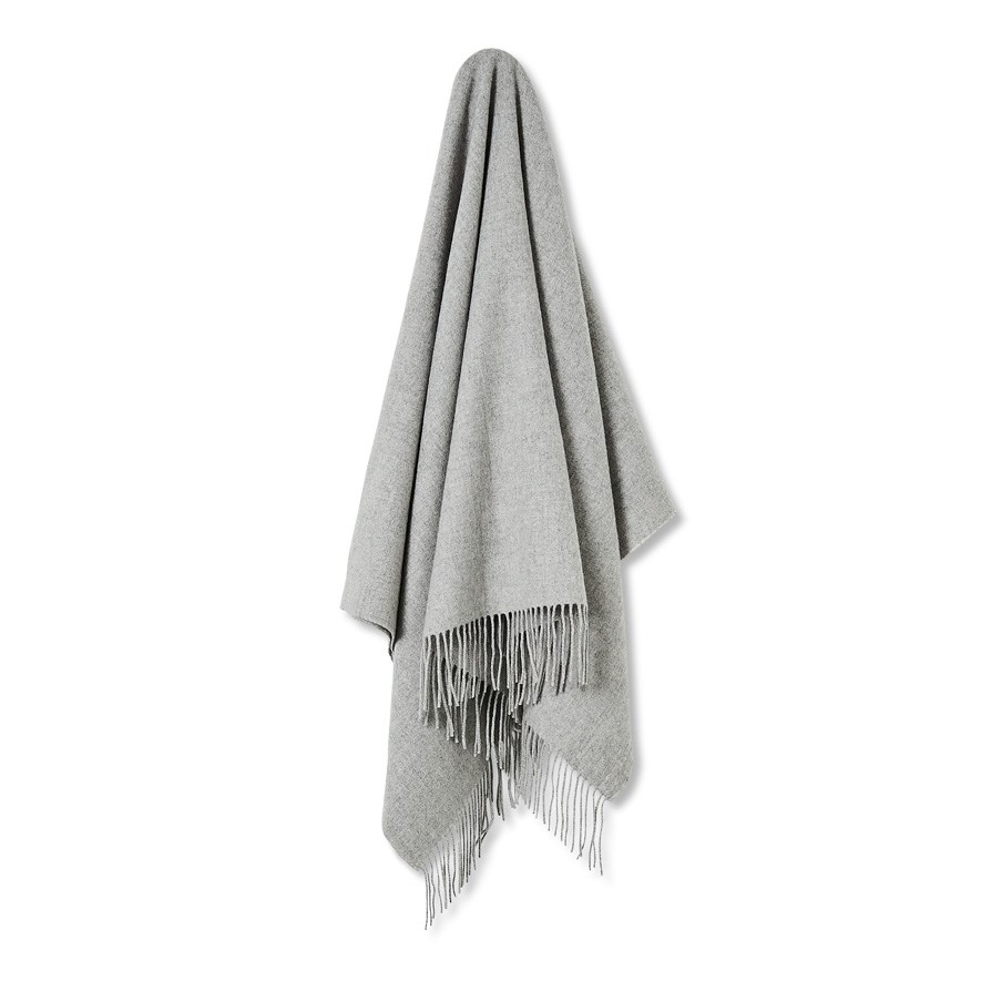 Fleetwood Grey Marle Cashmere Lambswool Throw | Adairs