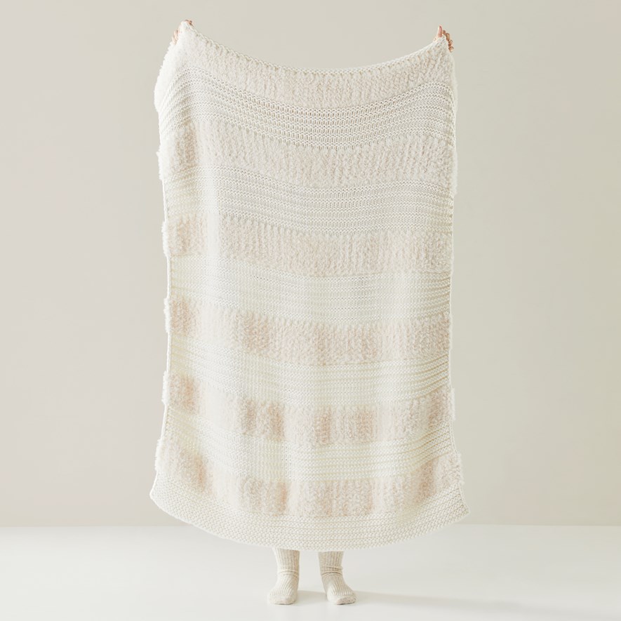 Kirby White Stripe Throw | Adairs