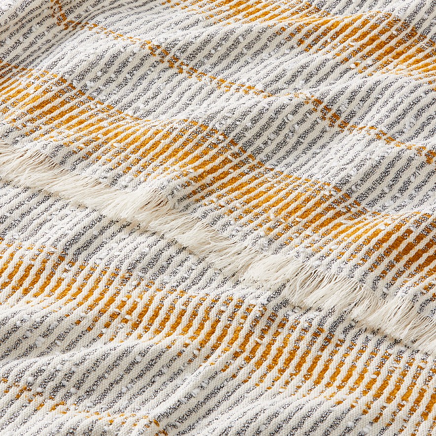 Mirabel Natural & Mustard Throw | Adairs