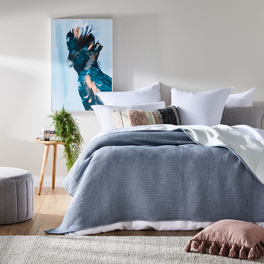 Myrtle Denim Blanket | Adairs