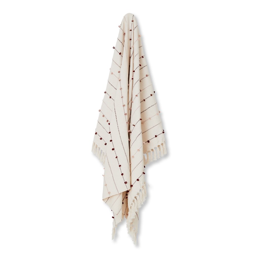 Babylon Pinks Loop Throw | Adairs