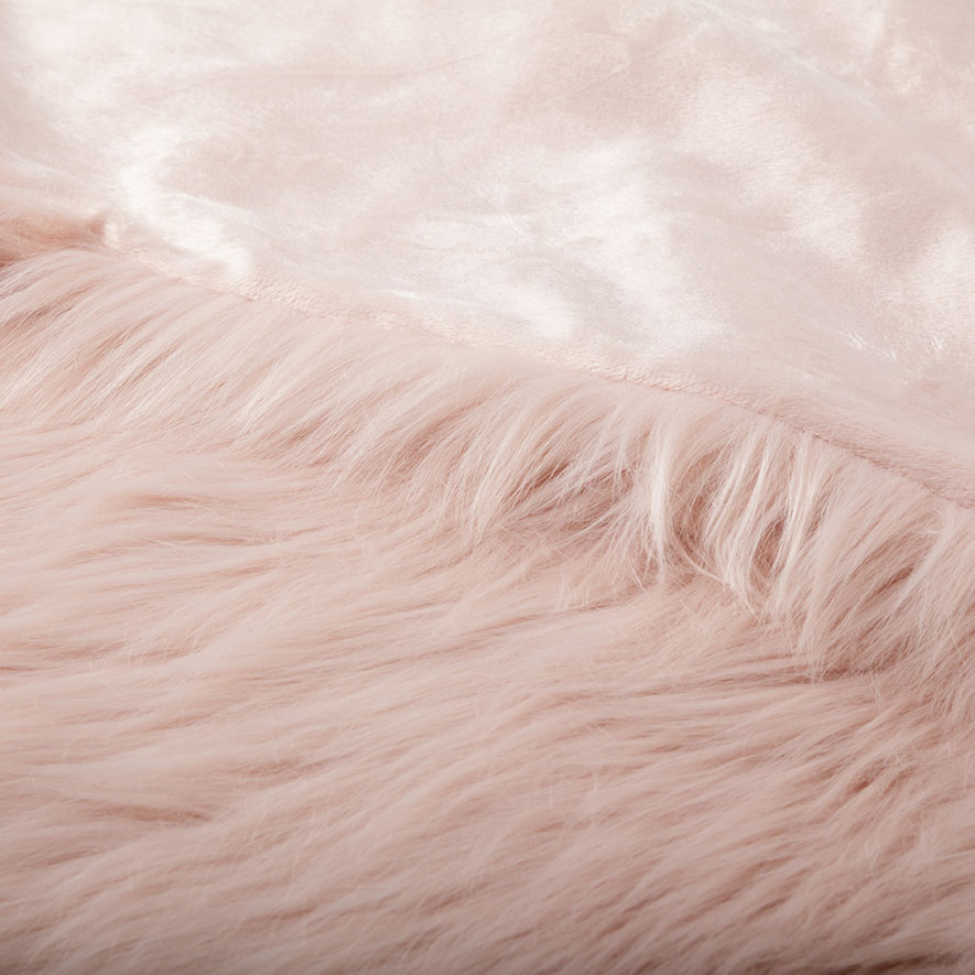 Alpine Dusty Pink Fur Throw | Adairs