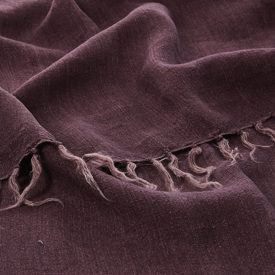 Home Republic - Malmo Plum Linen Throw | Adairs