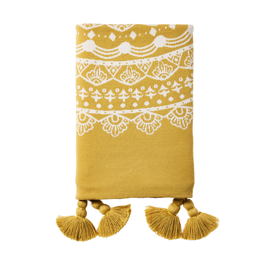 Mandala Mustard Throw | Adairs