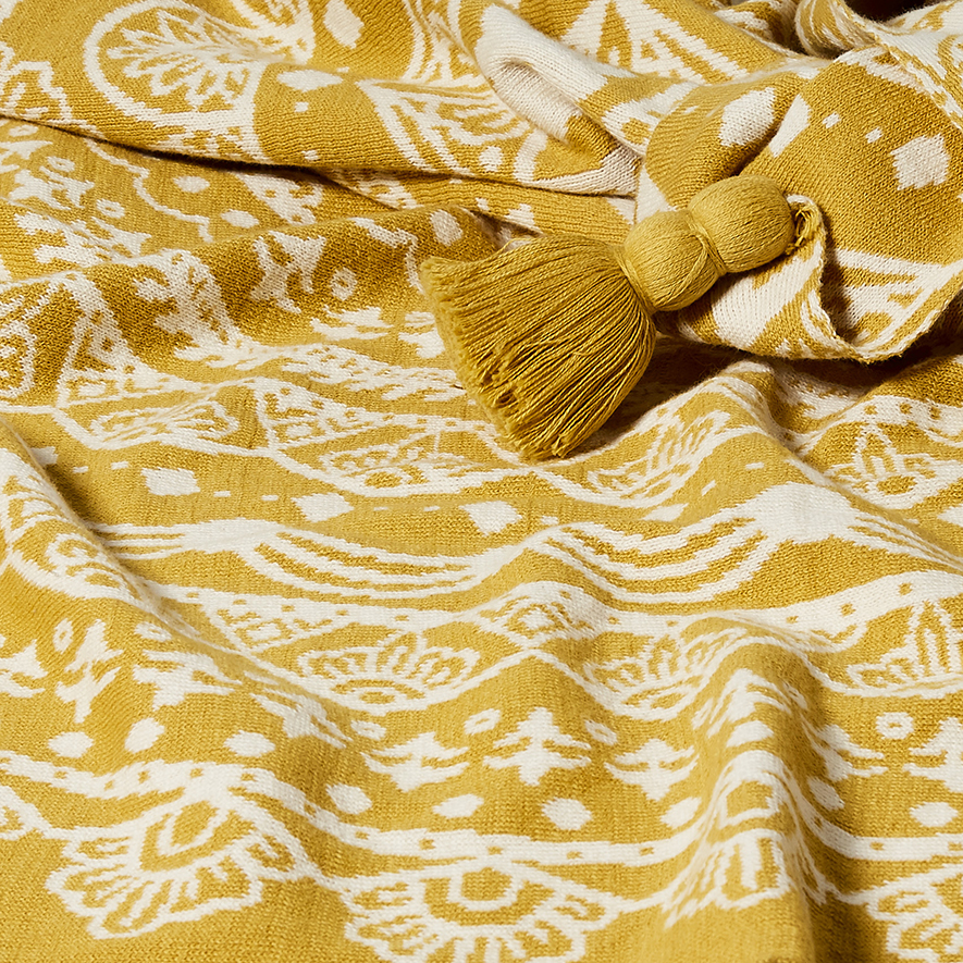 Mandala Mustard Throw | Adairs