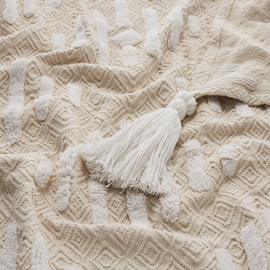 Home Republic - Boho Natural Throw | Adairs