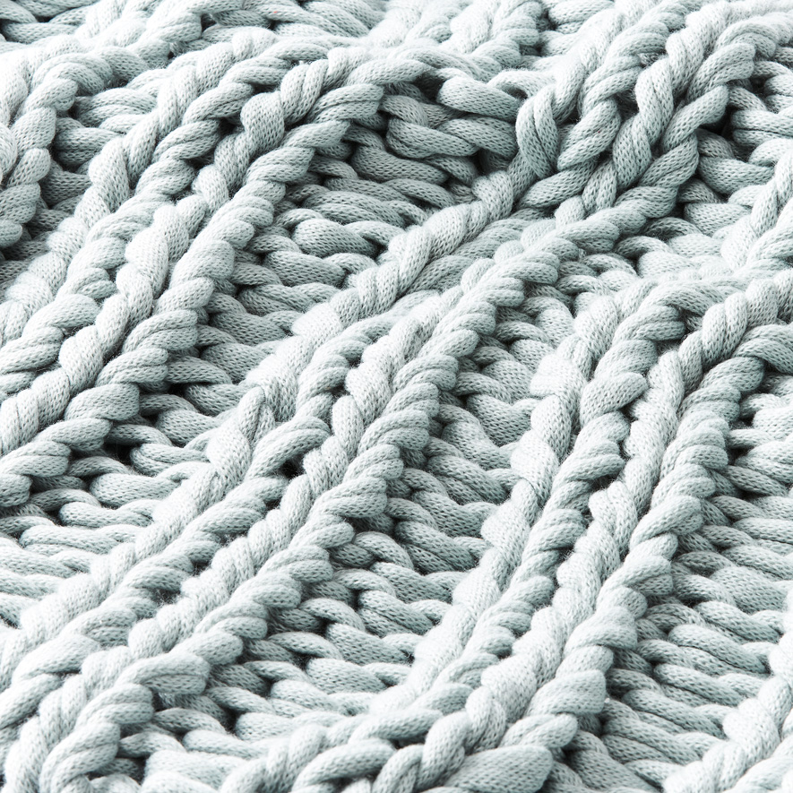 Newport Mint Chunky Knit Throw | Adairs