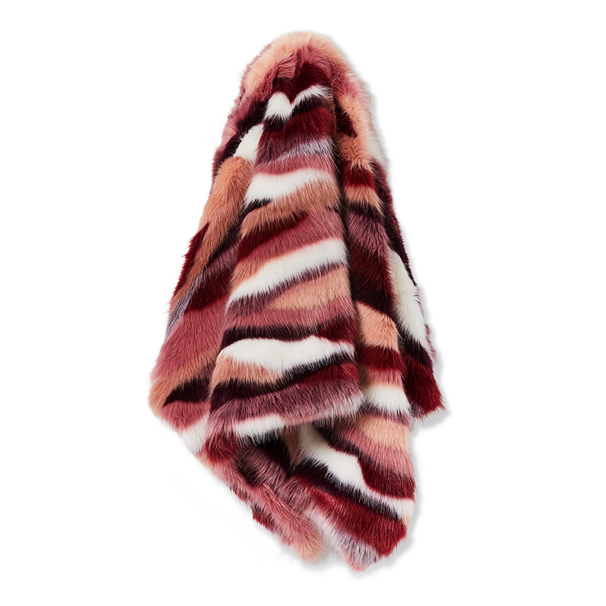 Norway Jacquard Shades of Pink Fur Throw | Adairs