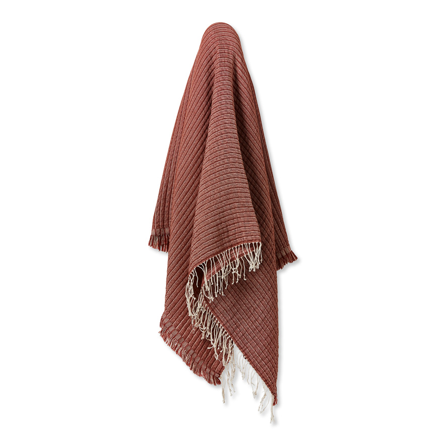 Portsea Rust Throw | Adairs