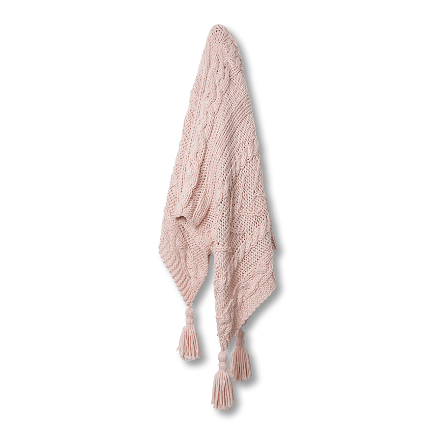 Harper Dusty Pink Throw | Adairs