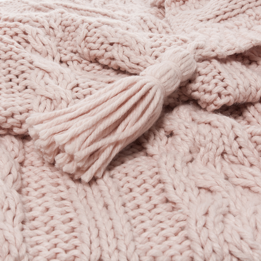 Harper Dusty Pink Throw | Adairs