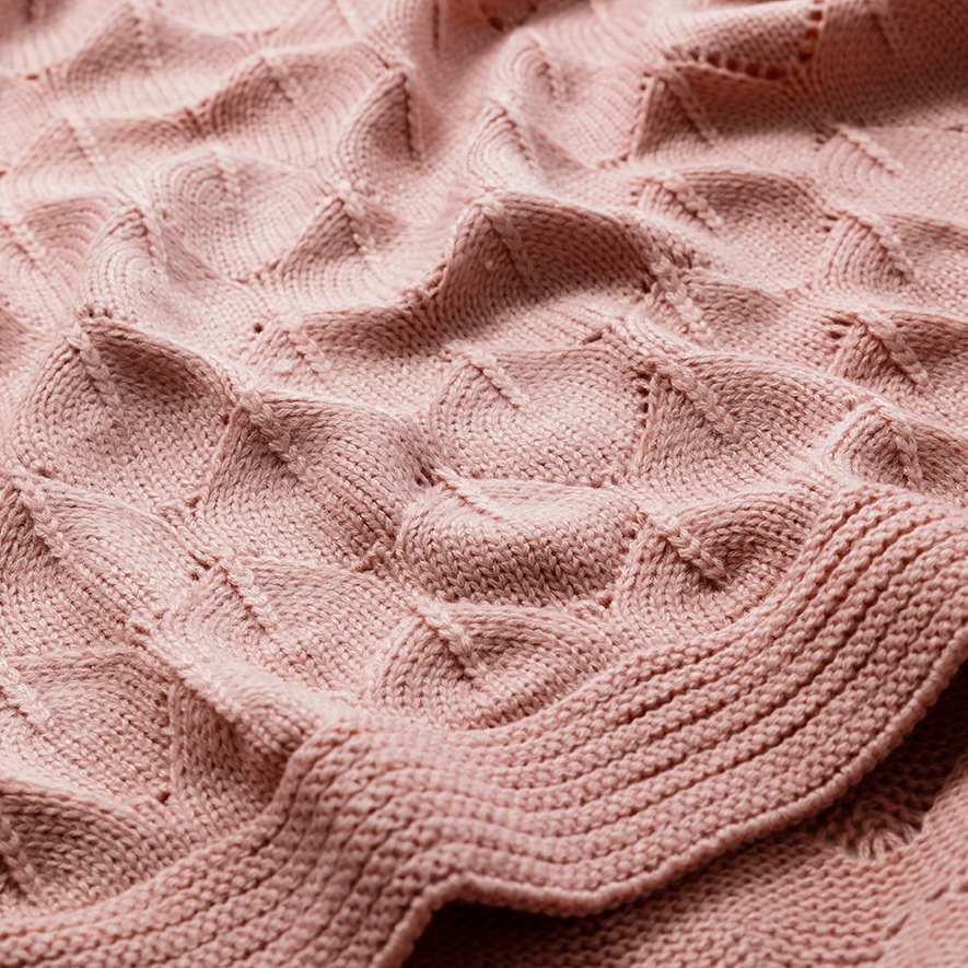 Toulouse Blush Knit Throw | Adairs