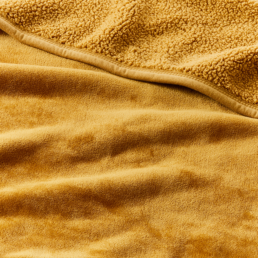 Mercer + Reid - Sherpa Mustard Throw | Adairs