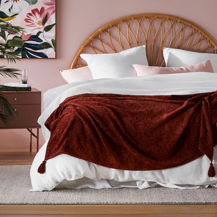 Marais Rust Bed Throw | Adairs