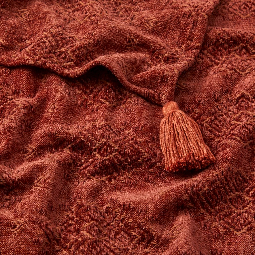 Marais Rust Bed Throw | Adairs