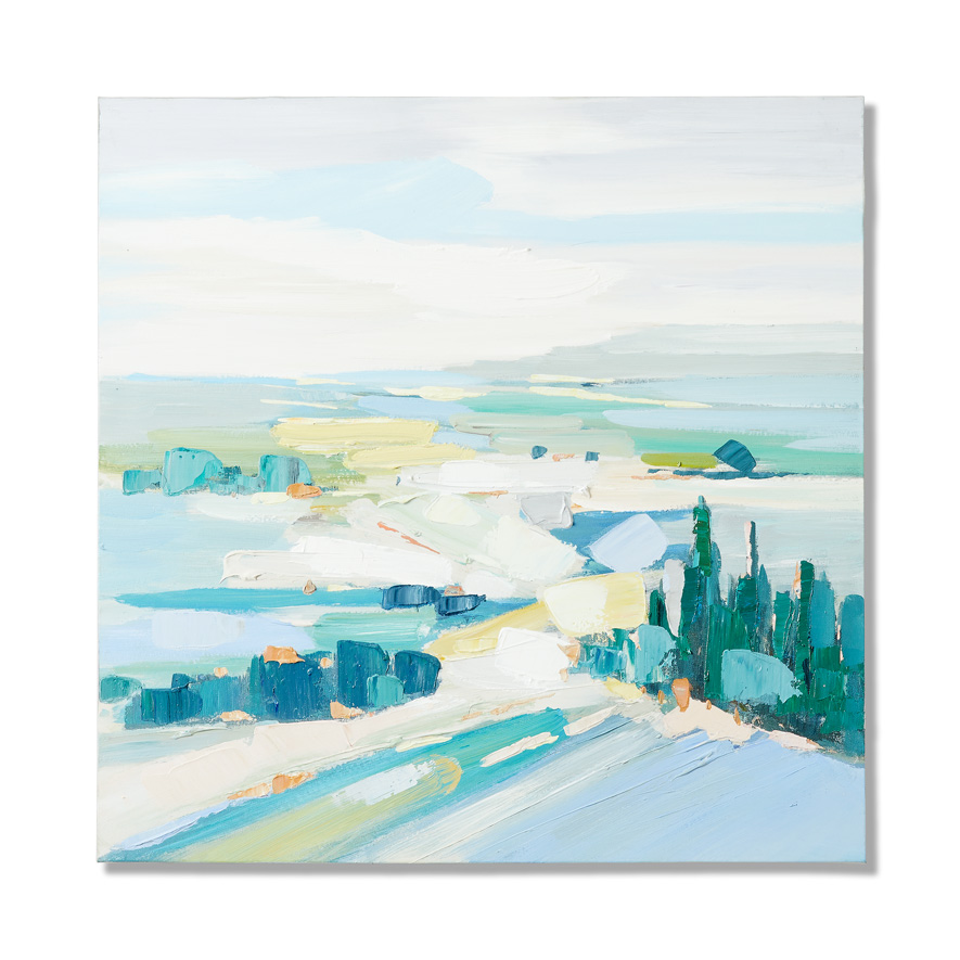 Meadow Sky Blue Field Canvas | Adairs