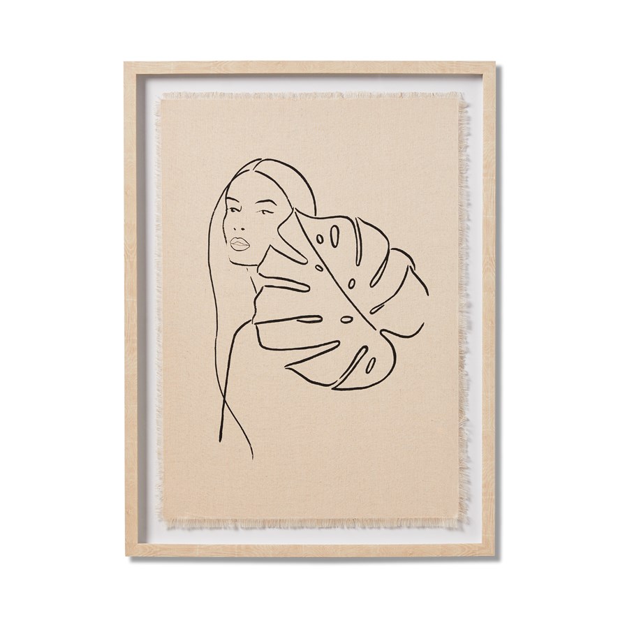 Figure On Linen Pose Wall Art | Adairs