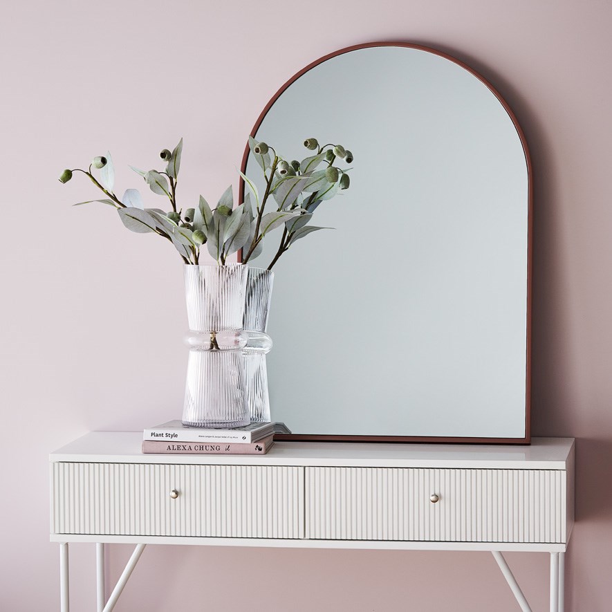 Horizon Dusty Mauve Arch Mirror | Adairs