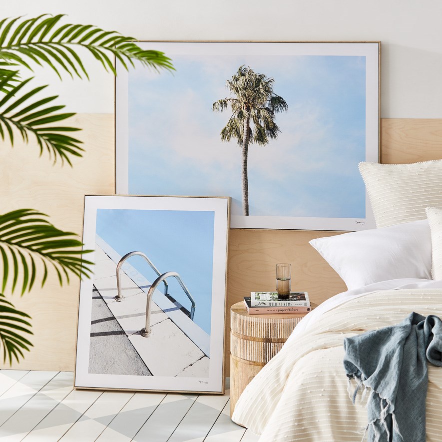 Benjamin Long Photography Santorini Azure Poolside Wall Art | Adairs