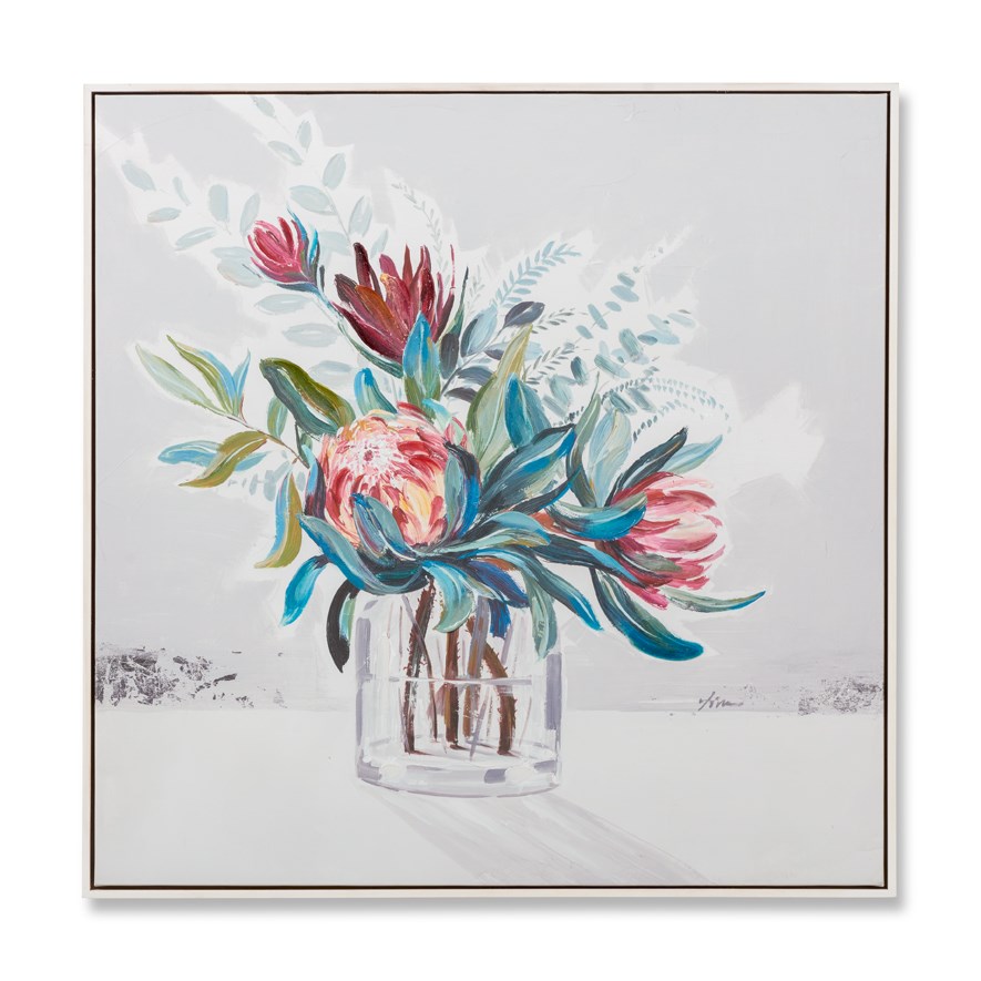 Bounty Deep Red Protea Wall Art | Adairs