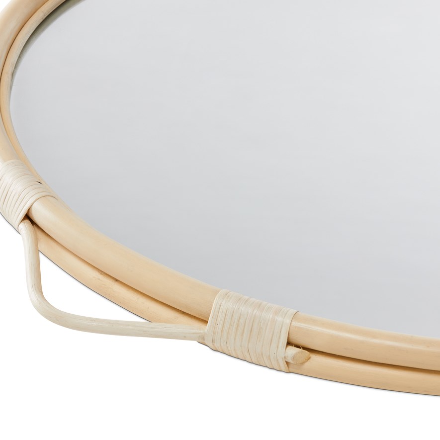 Hook Rattan 90D Natural Round Mirror | Adairs