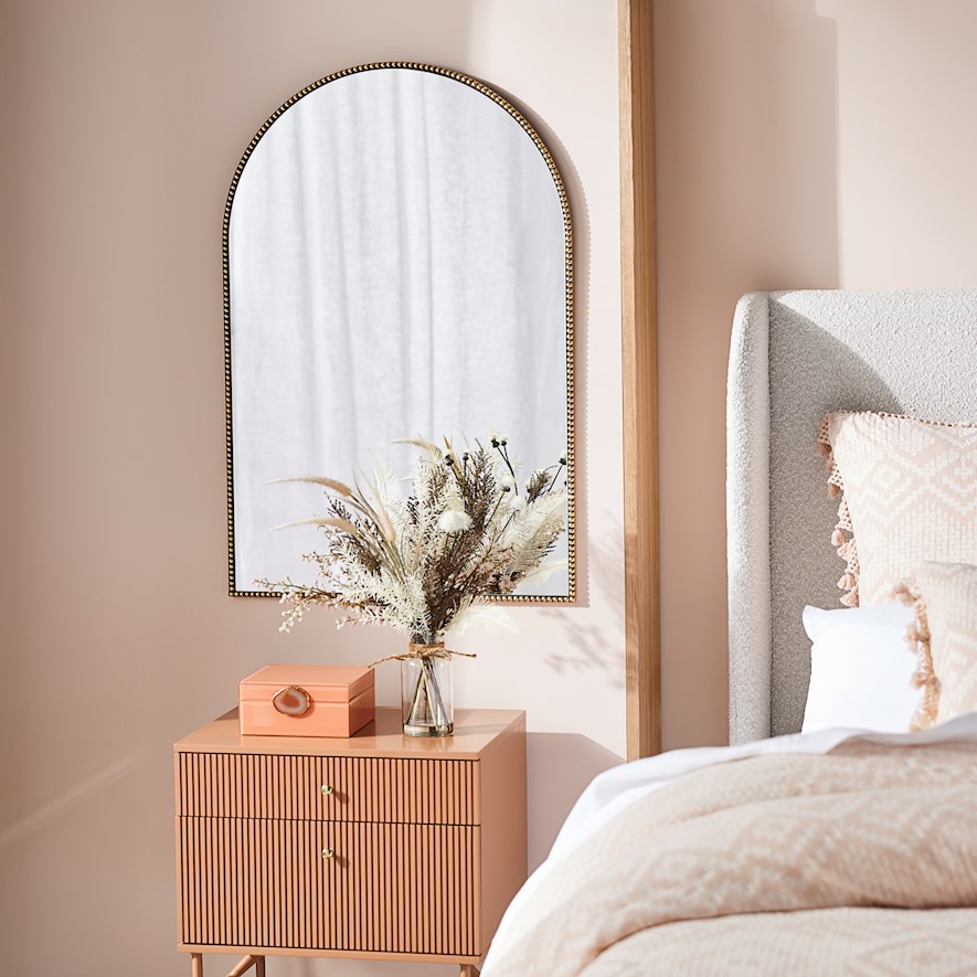 Silas Antique Gold Arch Mirror | Adairs