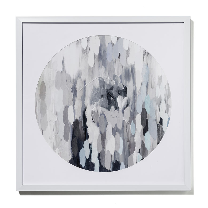 Home Republic - Round Dash Print Grey | Adairs