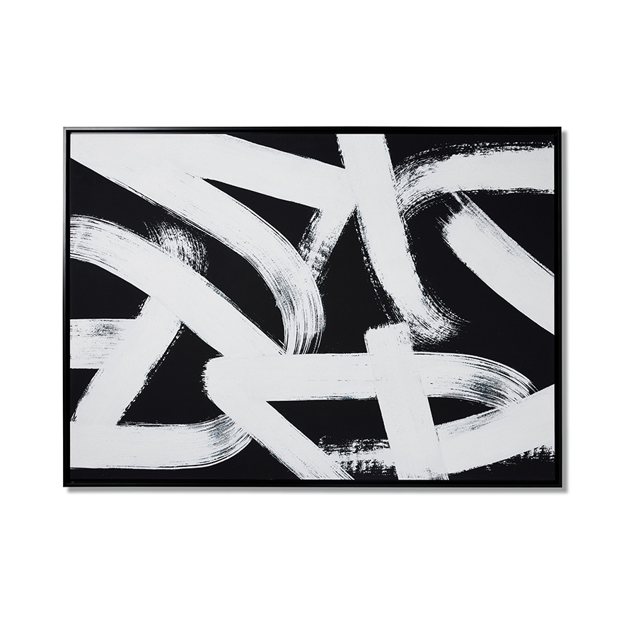Home Republic - Tribal Painted Canvas Graphite | Adairs