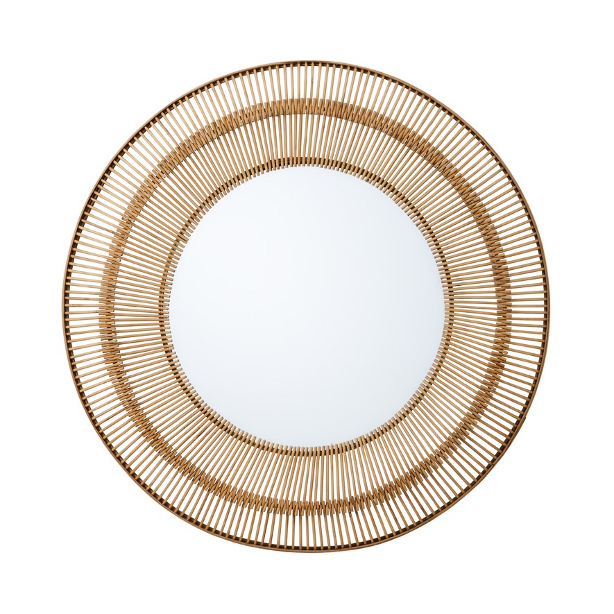 Aztec Large Natural Bamboo Mirror | Adairs