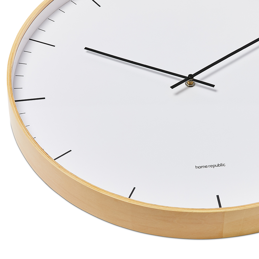 Brooklyn Natural Wall Clock | Adairs
