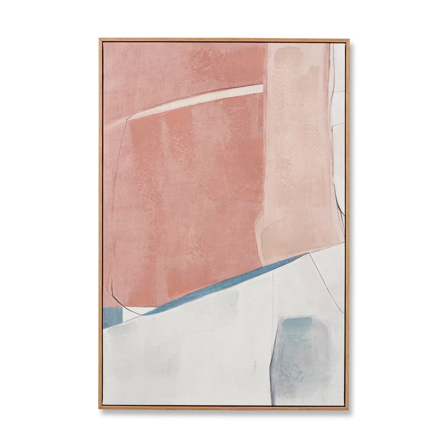 Patchwork Field Terracotta Red Sand Wall Art | Adairs