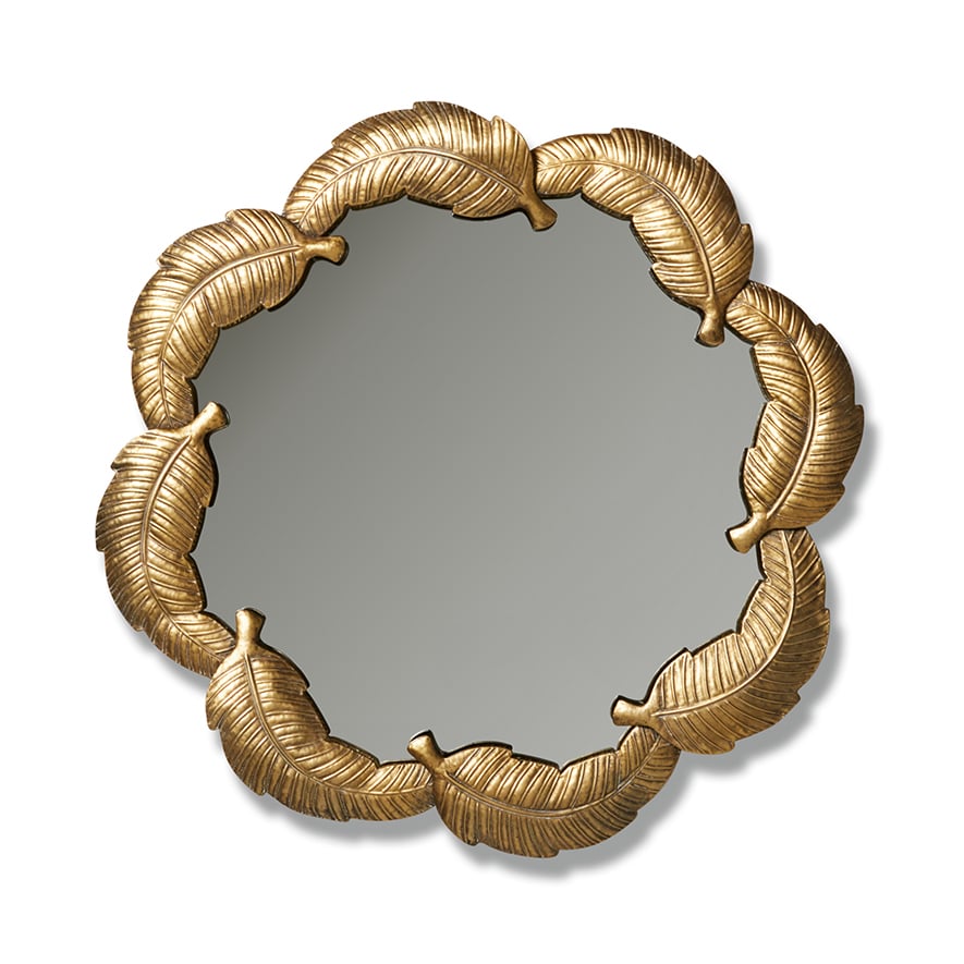 Mercer + Reid - Feather Mirror Brass | Adairs