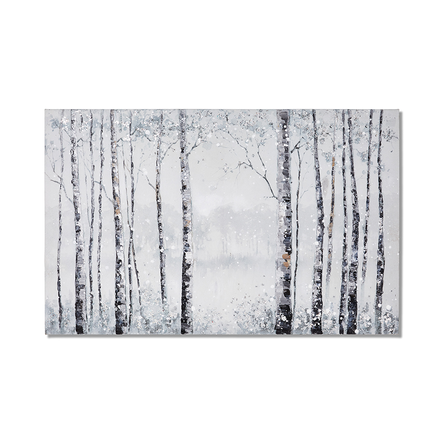Mercer + Reid - Birch Forest Snow Field Wall Art | Adairs