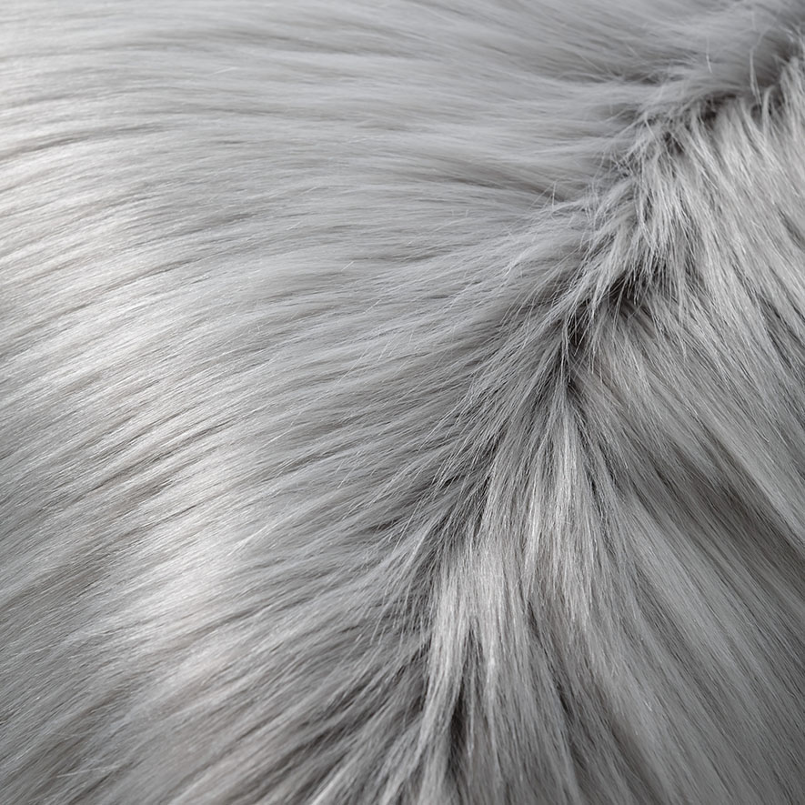 Home Republic - Alpine Fur Floor Cushion Moonrock | Adairs