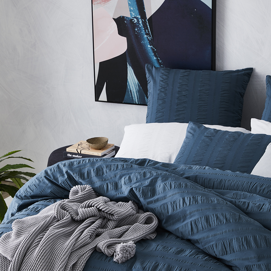 Metro - Bondi Quilt Cover Set Teal | Adairs