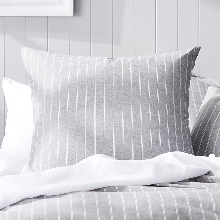 Metro - Srick Grey Quilt Cover Set | Adairs