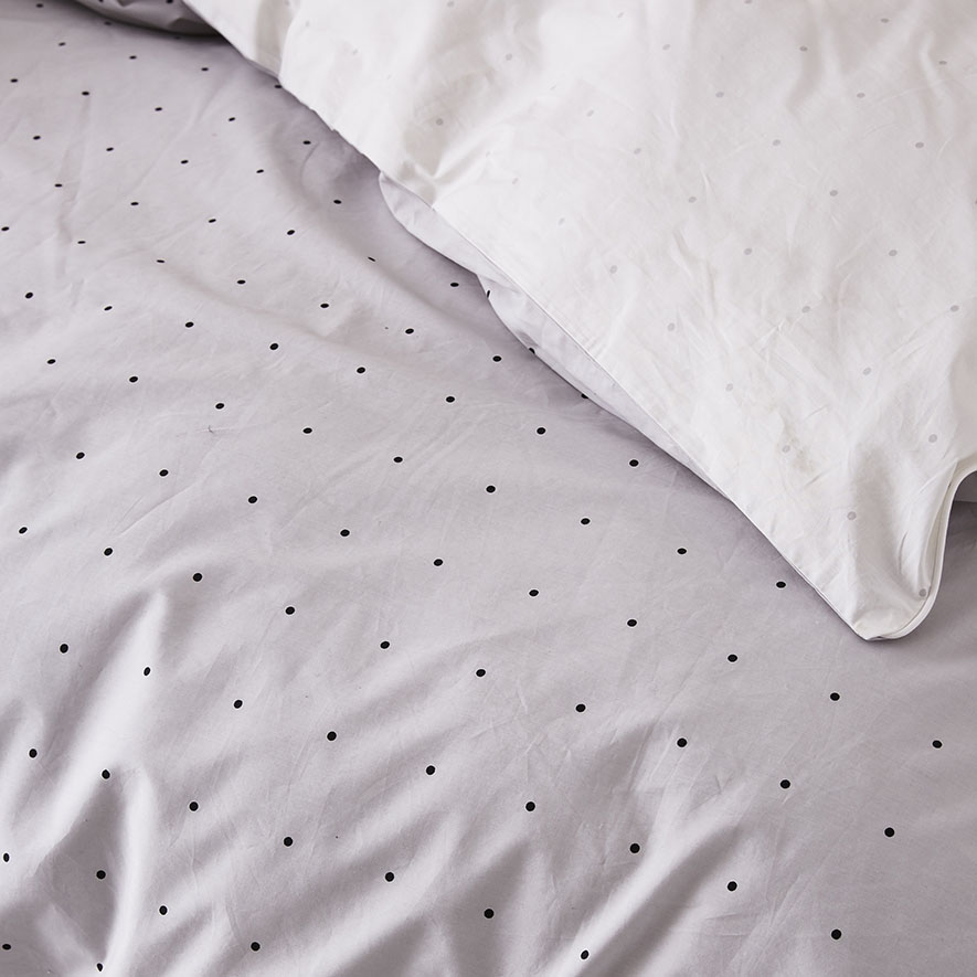 Home Republic - Microdot Quilt Cover Set Grey | Adairs