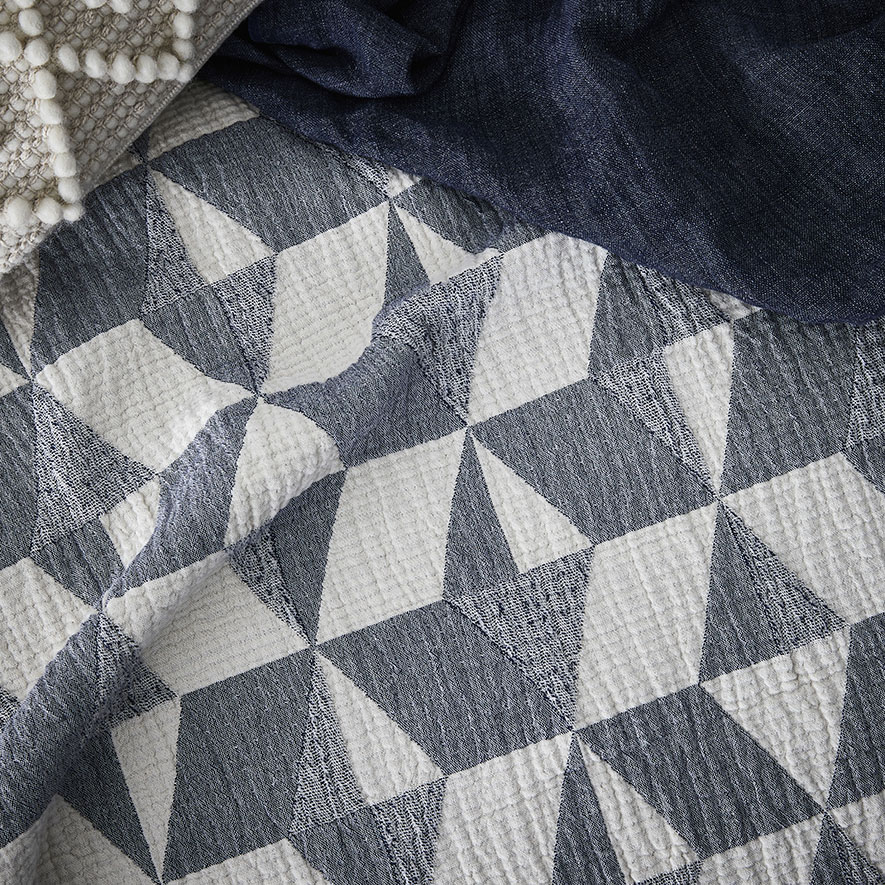 Home Republic - European Collection Oslo Coverlet Navy | Adairs