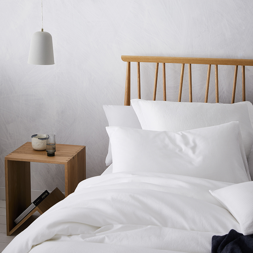 Home Republic - European Collection Shimmer Quilt Cover White | Adairs