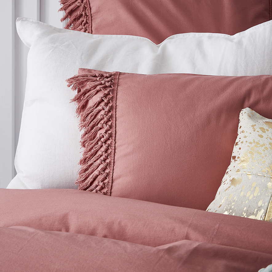 Home Republic - Taho Quilt Cover Set Dusty Rose | Adairs