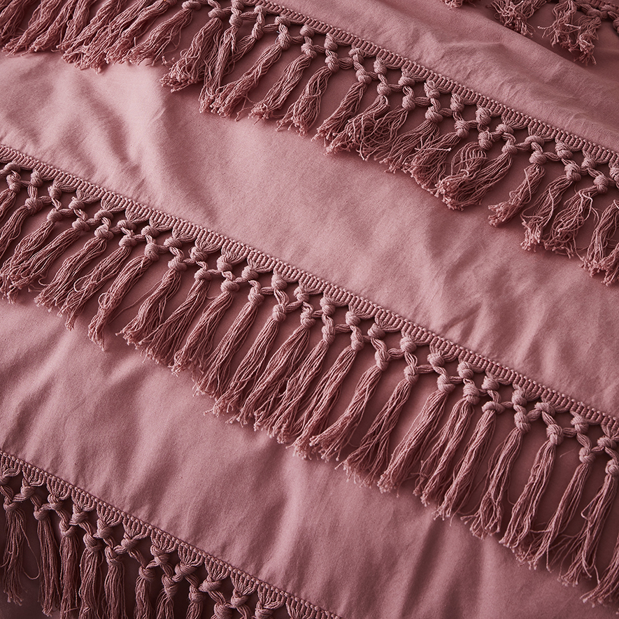 Home Republic - Taho Quilt Cover Set Dusty Rose | Adairs