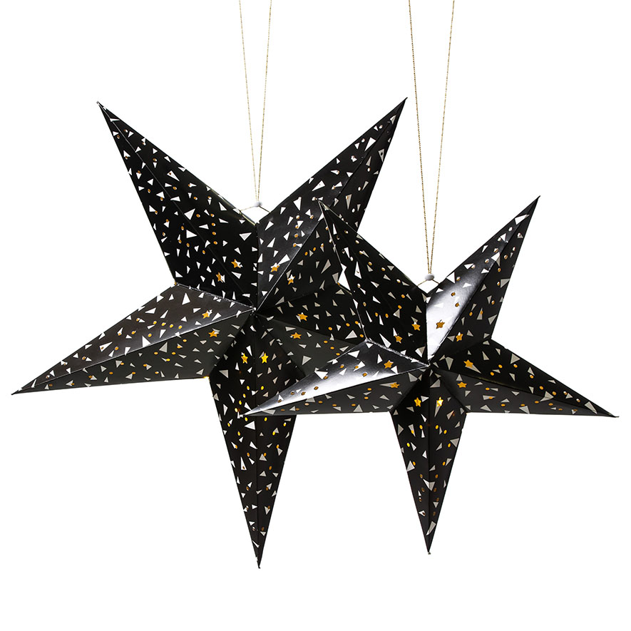 Adairs Kids - Black Paper Star Light | Adairs